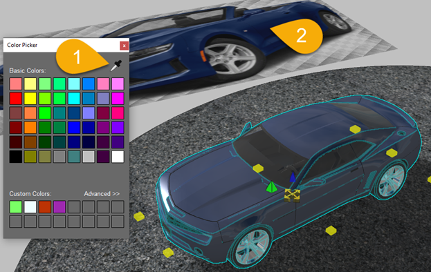Changing the Color of Models or Objects